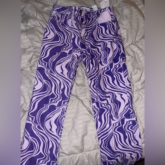 Zara | Jeans | Purple Marble Denim Jeans | Poshmark